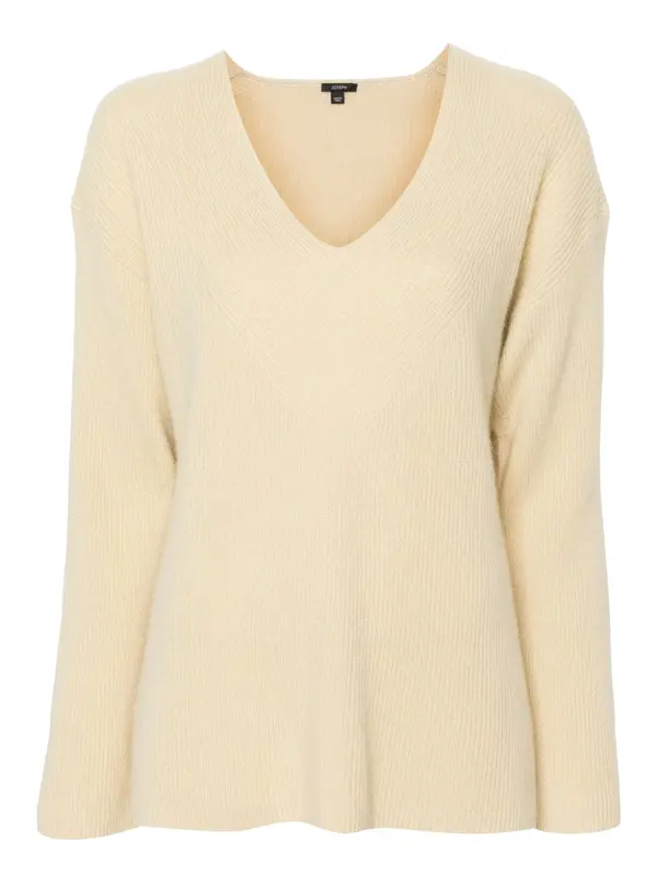 JOSEPH Ribbed-knit Cashmere Sweater - Neutrals