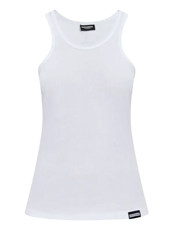 Dsquared2 Logo-appliqué Tank Top - White