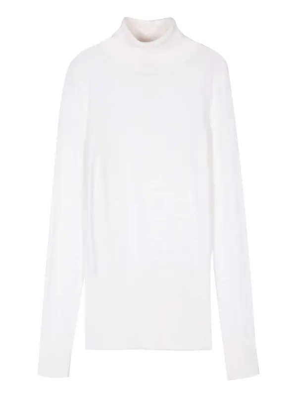 AERON Roll-neck Merino Jumper - White