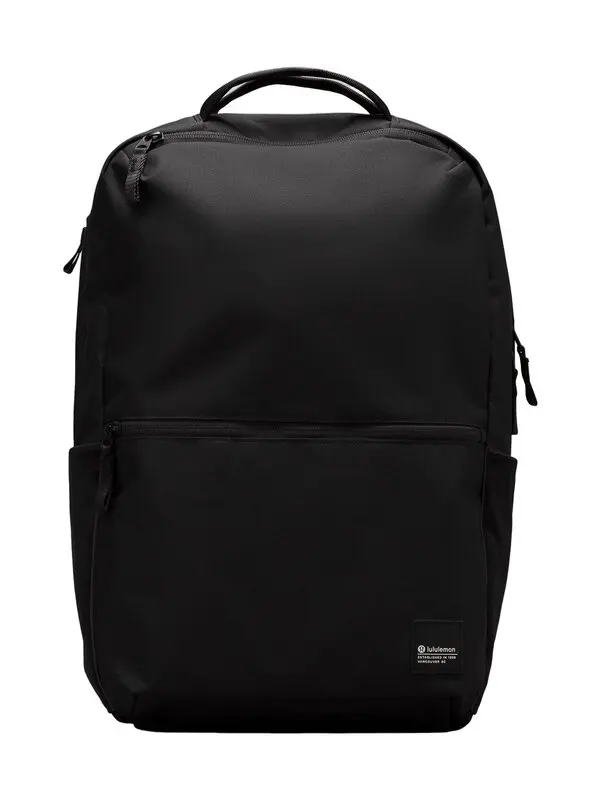 Lululemon Double-zip Backpack 22l - Black/traverse Grey