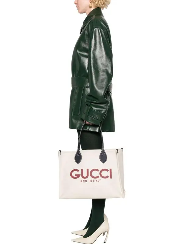 Gucci Medium Print Tote Bag - Neutrals