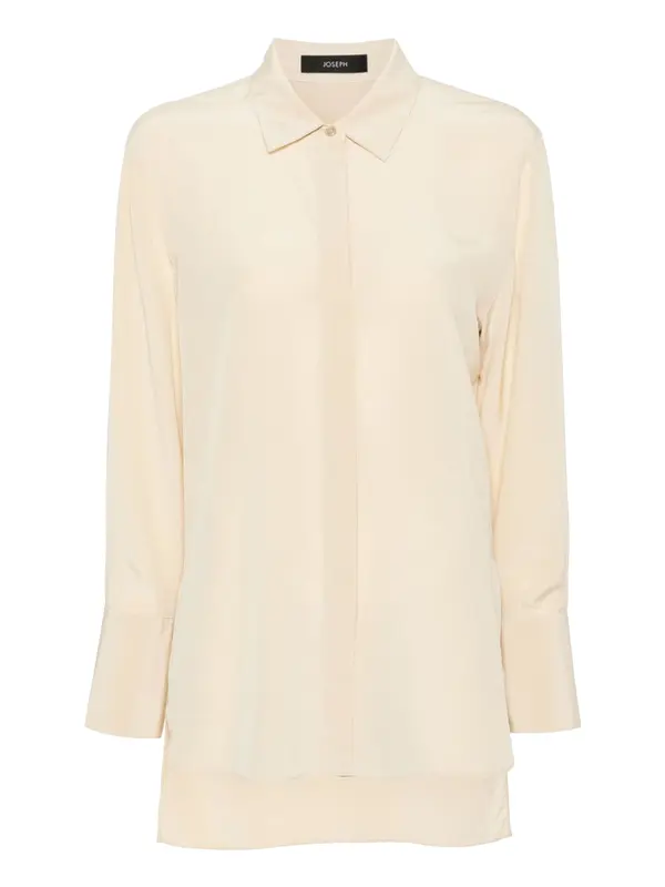 JOSEPH Silk Crepe De Soie Shirt - Neutrals