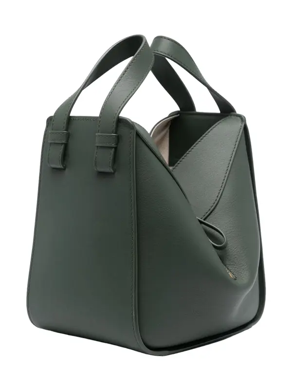 Loewe Hammock Compact Leather Tote - Green
