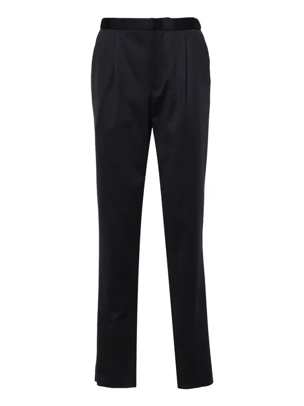 Emporio Armani Pleat-detail Trousers - Blue