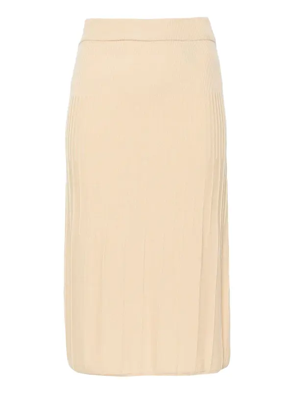 JOSEPH Merino Midi Skirt - Neutrals