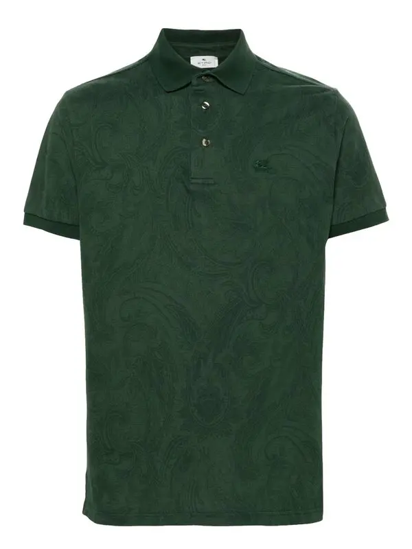 Etro Paisley-print Polo Shirt - Green