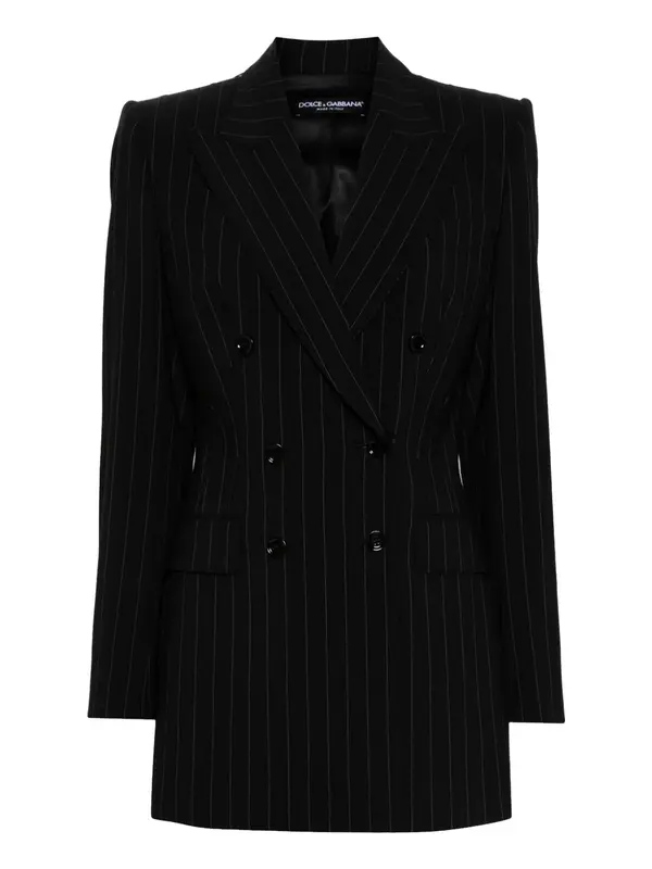 Dolce & Gabbana Pinstripe Blazer - Black
