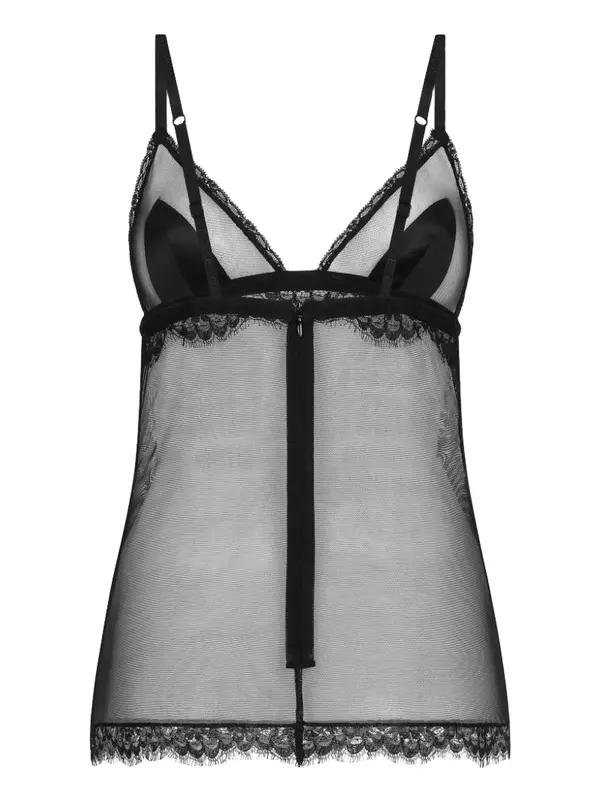 Dolce & Gabbana Lace Detail Camisole - Black