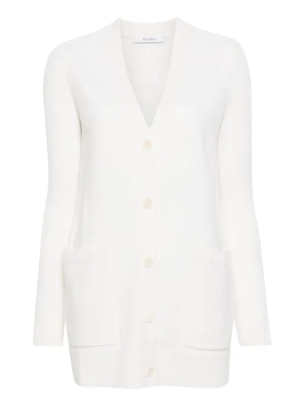 Max Mara Wool And Cashmere Blend Cardigan - White