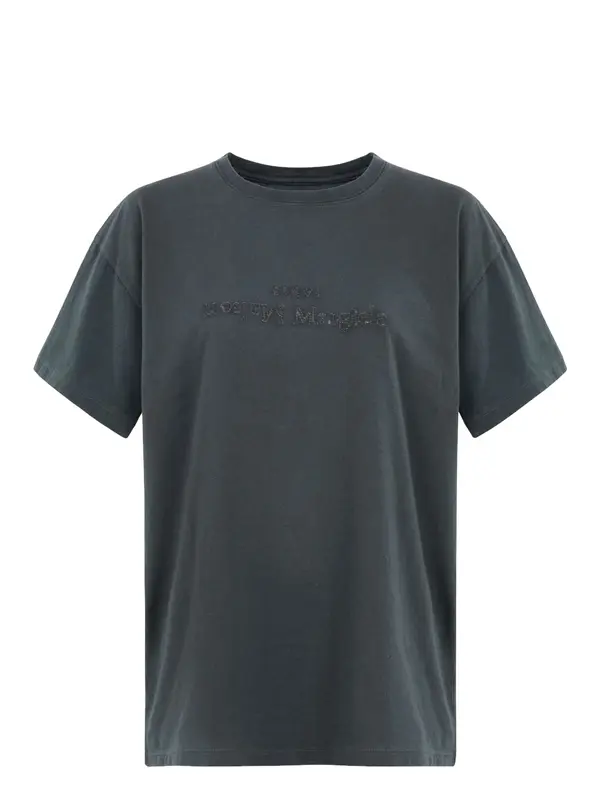 MAISON MARGIELA Logo Cotton T-shirt - Black