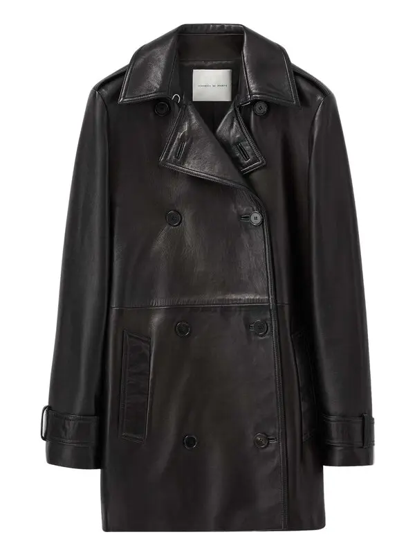 Veronica De Piante Charlotte Trench In Leather - Black