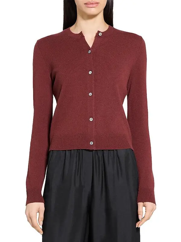 Theory Cashmere Cardigan - Oxblood Red