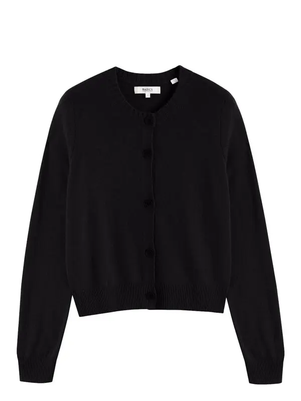 Chinti & Parker Crew-neck Knitted Cardigan - Black