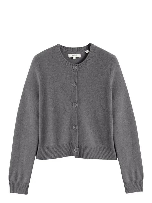 Chinti & Parker Crew-neck Knitted Cardigan - Grey