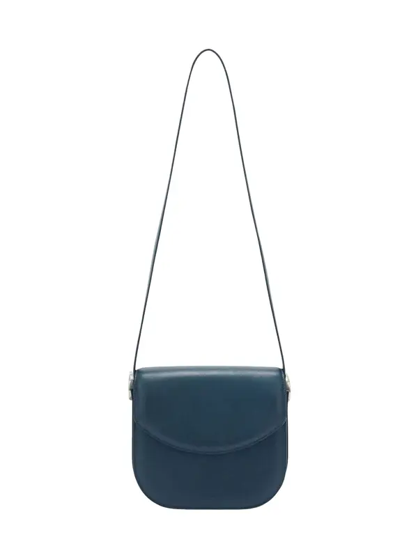 JIL SANDER Coin Leather Crossbody Bag - Blue