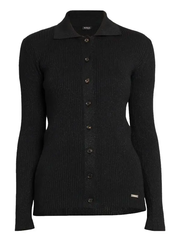 Kiton Rib-knit Wool-blend Cardigan - Black