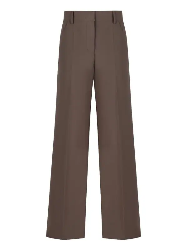 Philosophy Di Lorenzo Serafini High-waist Wide-leg Trousers - Mud