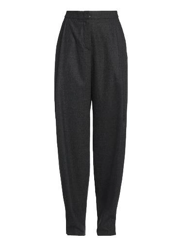 Emporio Armani Virgin Wool, Cashmere, And Elastane Tapered Pants - Charcoal