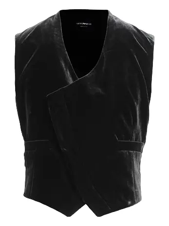 Emporio Armani Tailored Velvet Vest - Grey