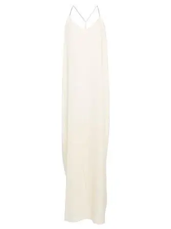 Peserico Viscose & Polyester Maxi Dress - Beige
