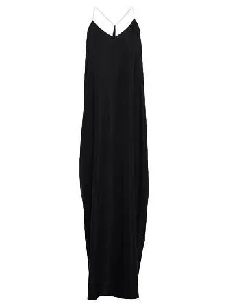 Peserico Viscose & Polyester Maxi Dress - Black