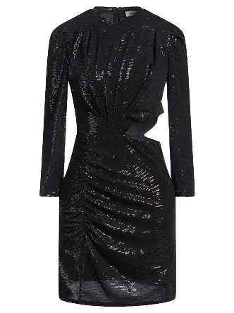 Sandro Mini Dress With Sequins - Black