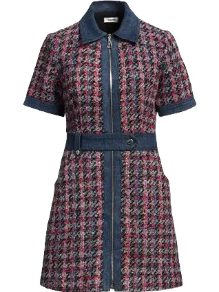 Sandro Mini Shirt Dress - Pink