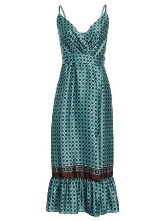 Sandro Wrap Midi Dress - Turquoise