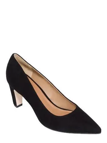 Bernardo Giselle Pointed Toe Pump - Black Suede