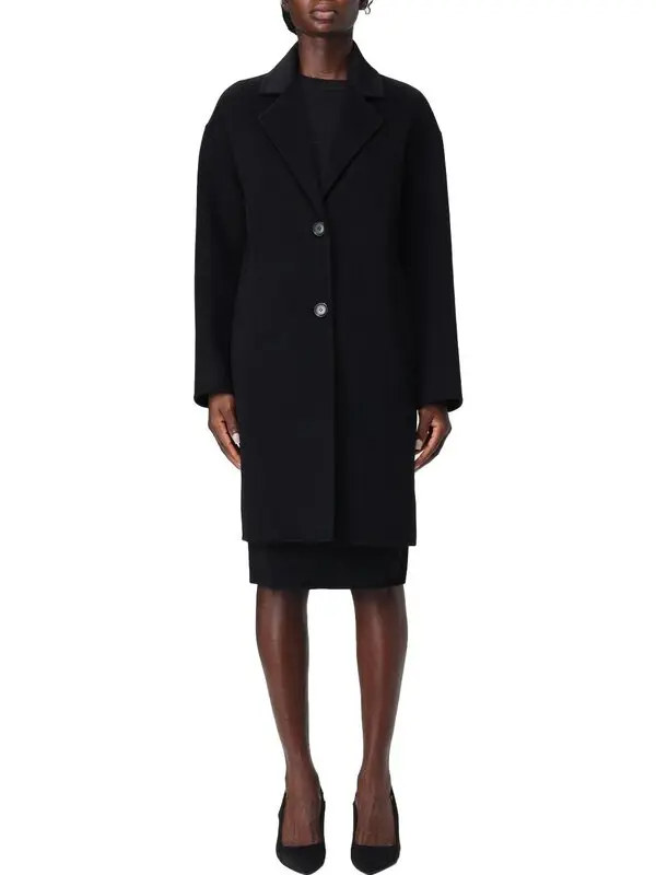 Pinko Single-breasted Coat - Black