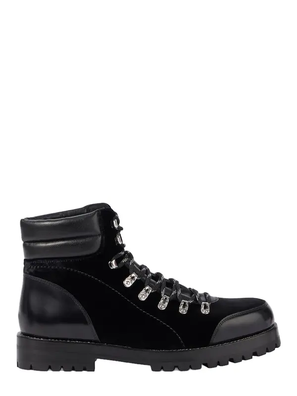 Manolo Blahnik Janka Lace-up Boots - Black