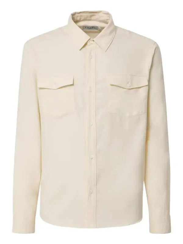FRAME Cotton And Wool Shirt - White