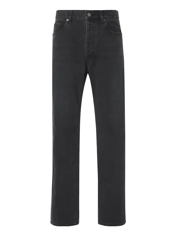 Saint Laurent Straight Leg Jeans - Black