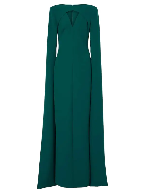 Safiyaa Sarita Cutout Crêpe Gown - Green