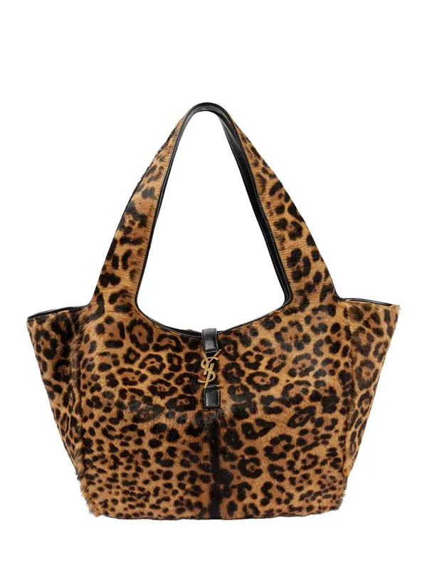 Saint Laurent Le 5 À 7 Leopard-print Shoulder Bag - Brown
