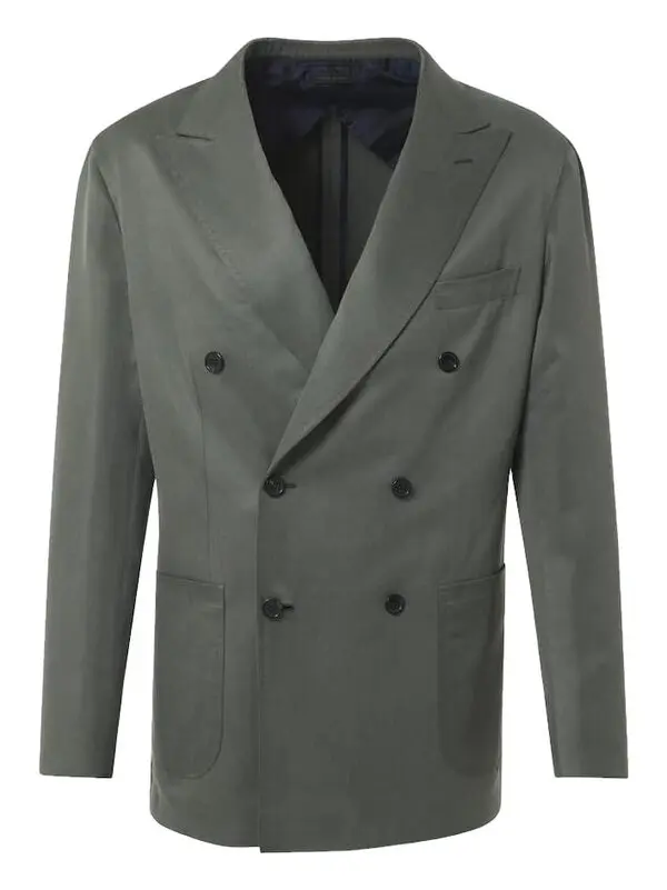 Brioni Soffio Silk And Cashmere Gabardine Blazer - Green