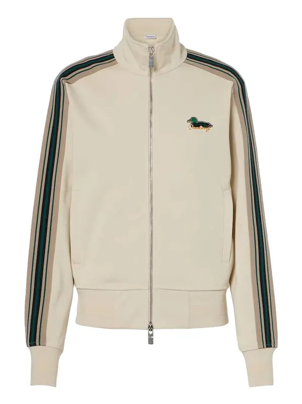 Burberry Logo Jersey Track Jacket - Beige