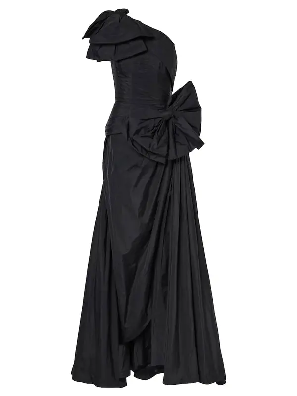 Elie Saab Bow-detail One-shoulder Gown - Black