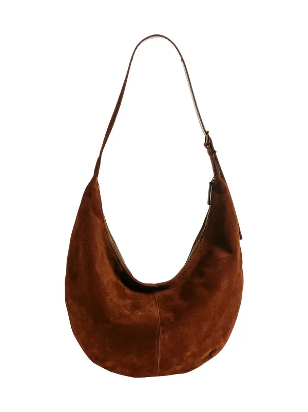 Madewell The Essential Curve Shoulder Bag - Soft Mahogany