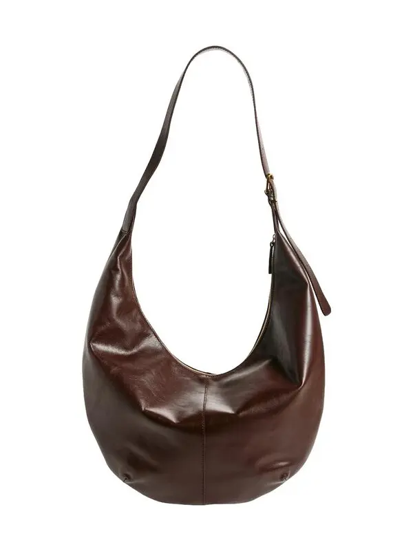 Madewell The Essential Curve Shoulder Bag - Chocolate Raisin