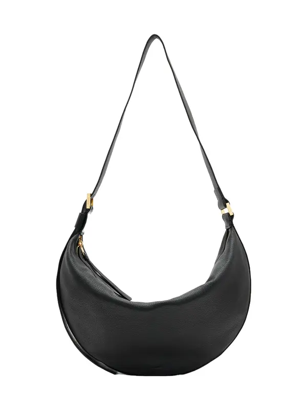 ALLSAINTS Half Moon Leather Shoulder Bag - Black