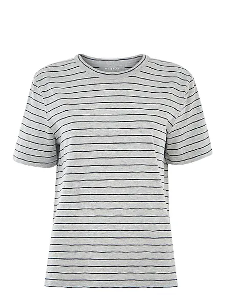 Whistles Stripe-print Cotton T-shirt - Multi-coloured