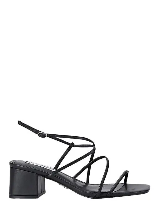 Steve Madden Strappy Faux-leather Sandals - Black