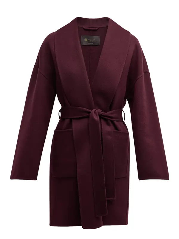 Loro Piana Jed Cashmere Short Coat - Deep Burgundy