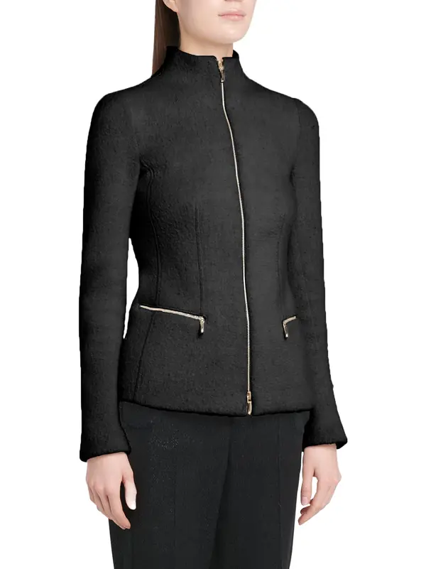 Giorgio Armani Cashmere-blend Knit Jacket - Black