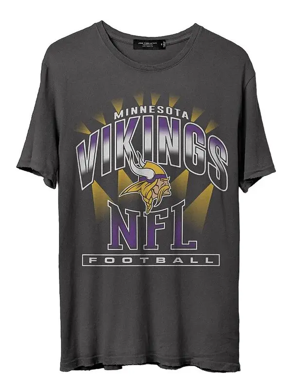 Junk Food Clothing Nfl Minnesota Vikings Chrome Flea Market Tee - Midnight