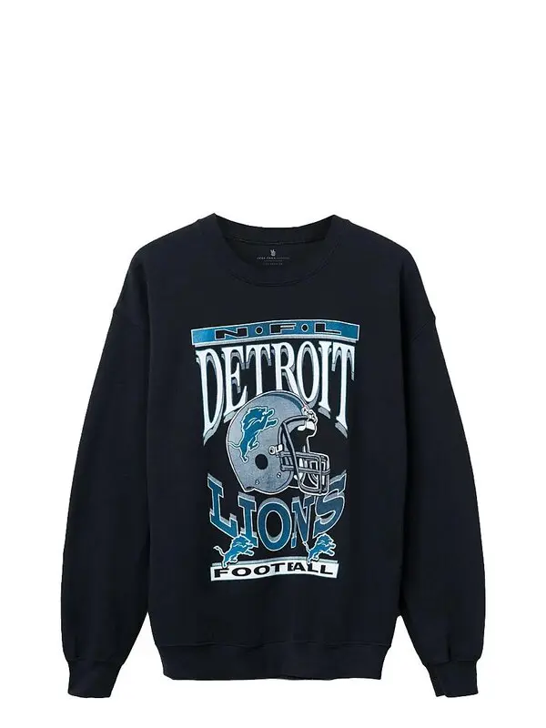 Junk Food Clothing Helmet Crewneck - Detroit Lions