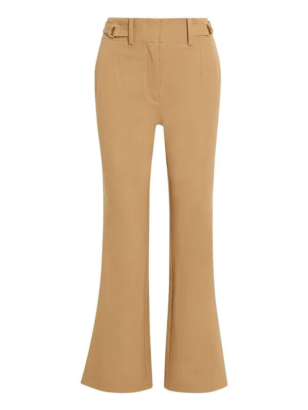Derek Lam 10 Crosby Buckle-detailed Flared Pants - Camel