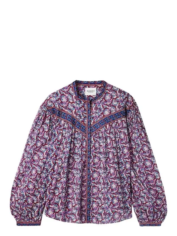 MARANT ETOILE Salika Floral Print Blouse - Brick