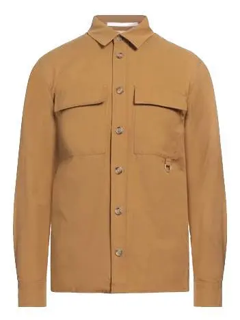 PAOLO PECORA Shirt Size Cotton, Elastane - Camel